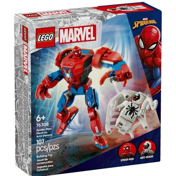 Lego | Toys | Lego Marvel Spiderman Mech Vs Antivenom Building Toy Set ...